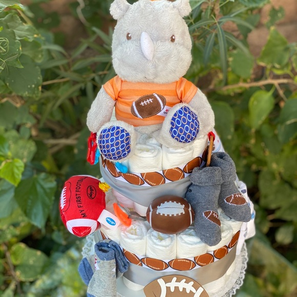 Handmade | Accessories | Sport Diaper Cake Football Diaper Cake | Poshmark